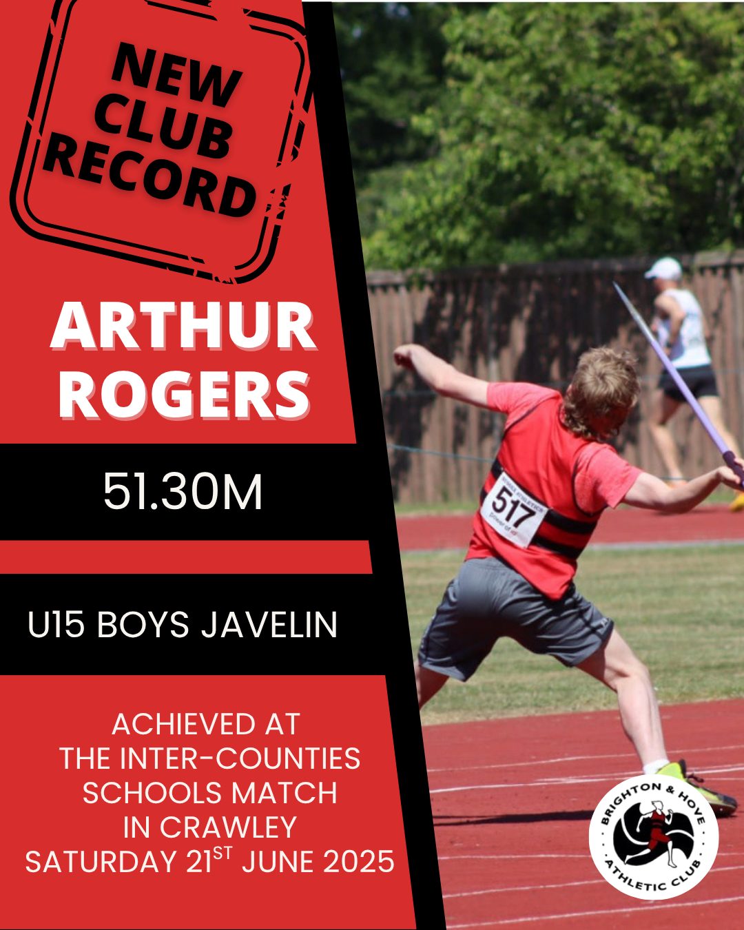 New Club Records for Arthur & Louis — Brighton & Hove Athletic Club